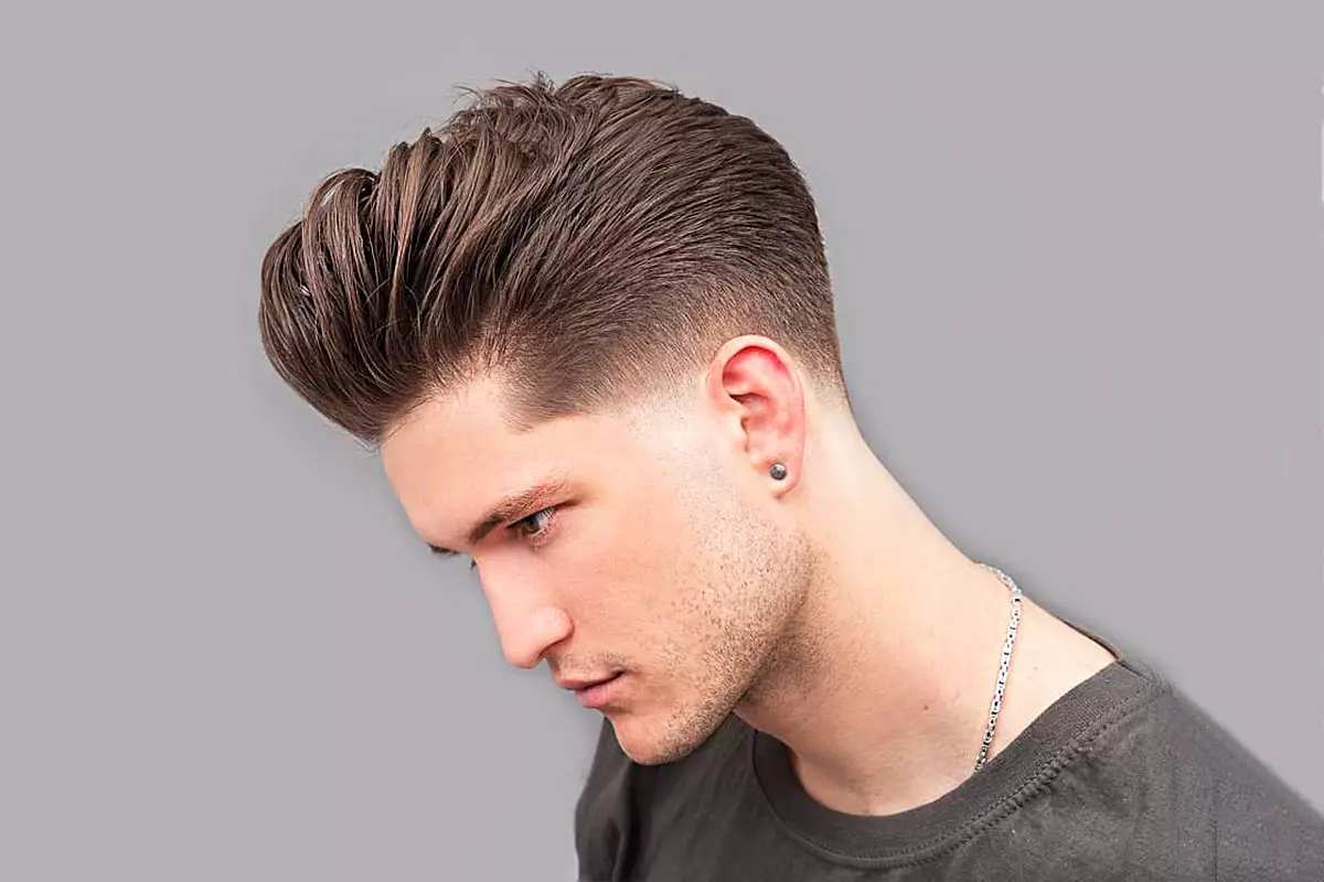 Mid Fade Haircut With Long Hair